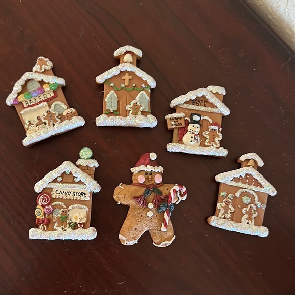 Holiday | Six Gingerbread Houses And Man Magnets | Poshmark